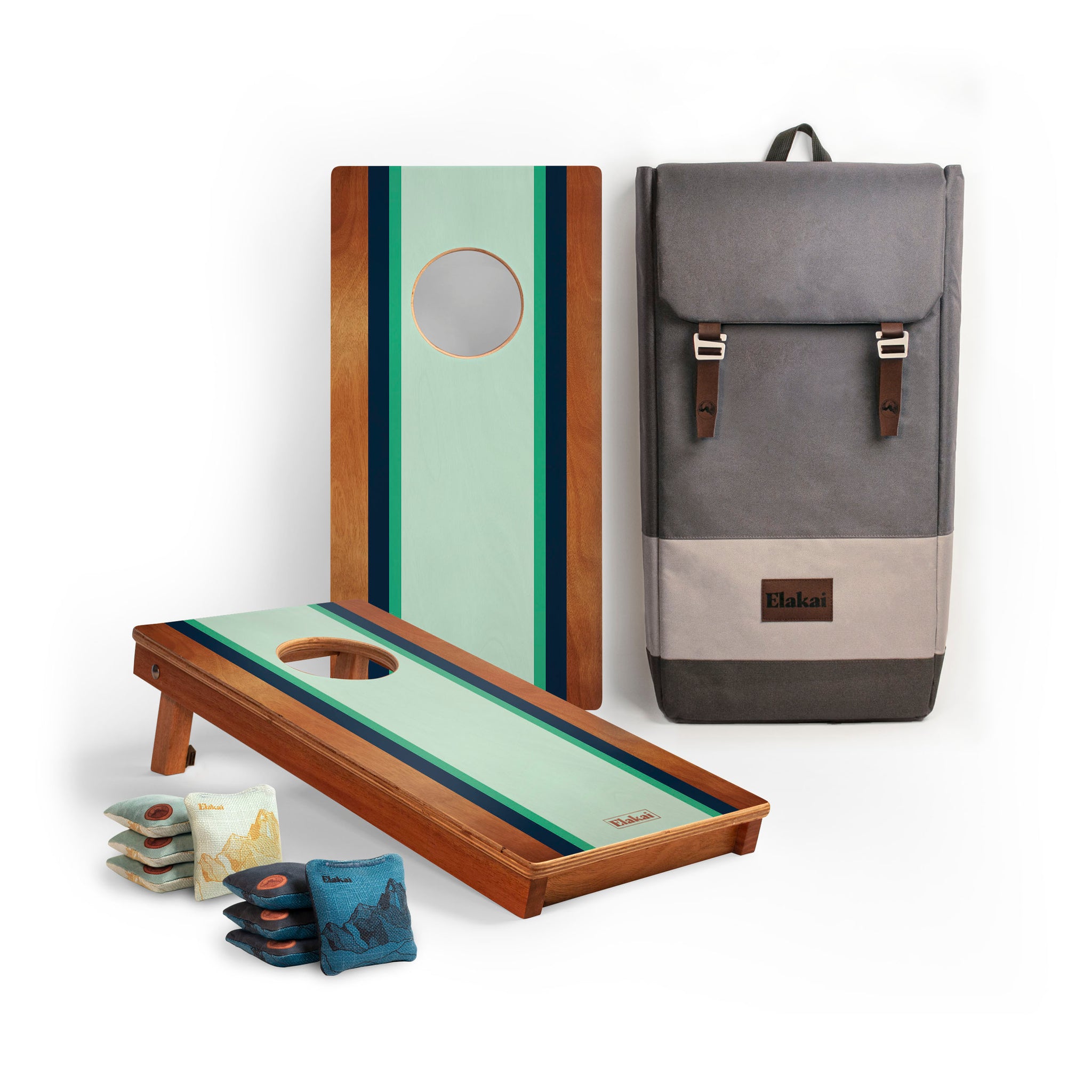 1ft x 2ft Gidget Surf Mahogany Pathfinder Cornhole Board Set | Elakai