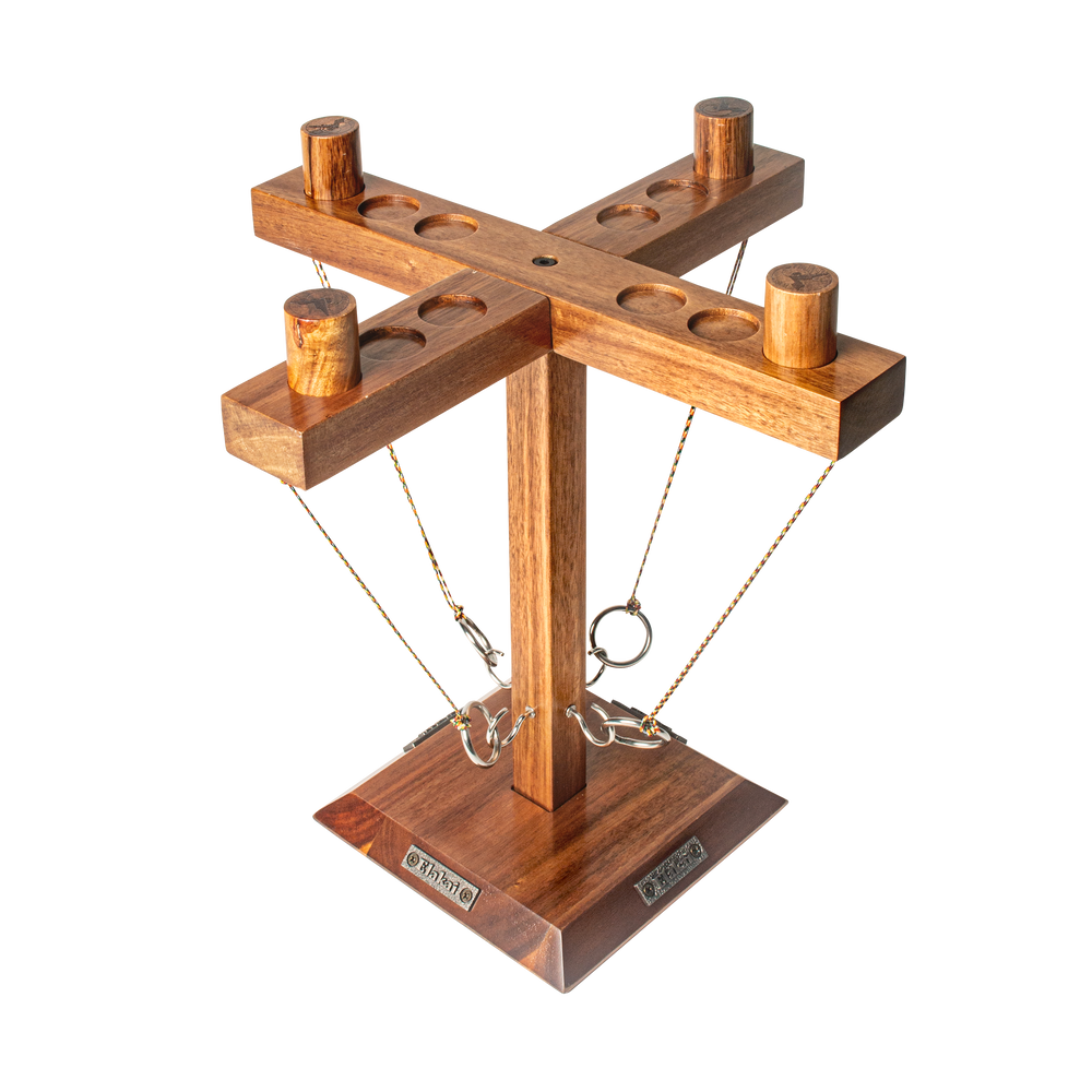 Acacia Globetrotter Tabletop Hook & Ring Game | Elakai